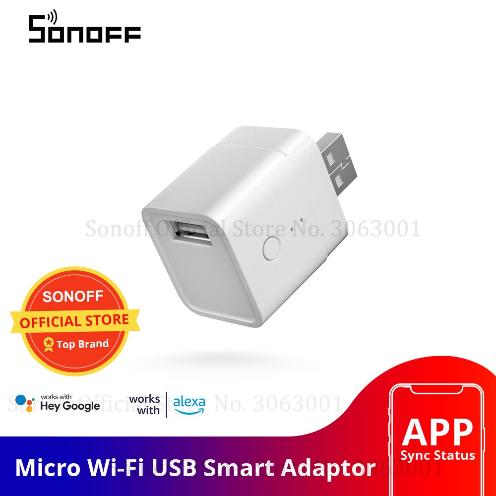 SONOFF Micro USB Smart Adaptor Voice Control eWeLink Support Alexa ...