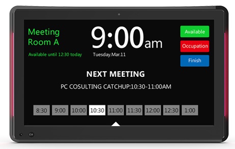 Meeting Room Booking Display System Android Tablet POE, WIFI, Wall and ...