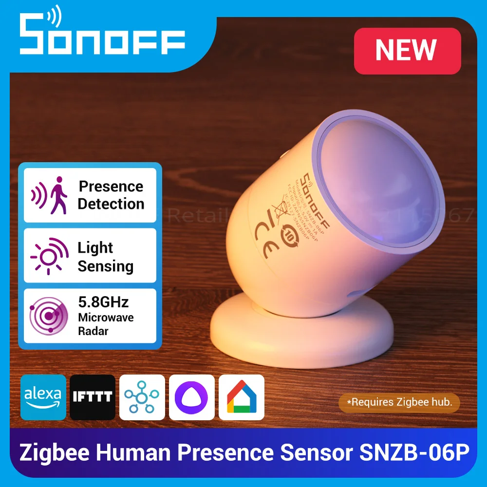 Sonoff SNZB-06P Smart Home Zigbee3.0 Human Presence Sensor Microwave ...