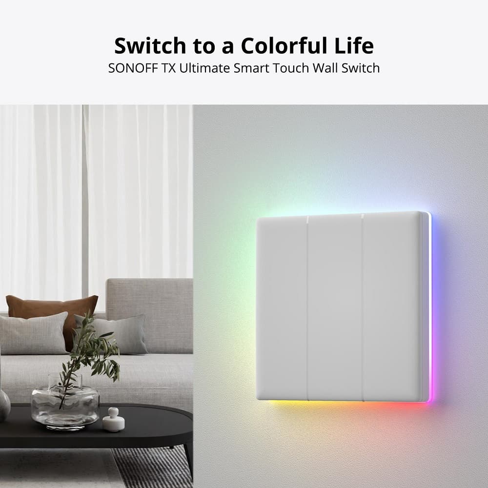 SONOFF T5-3C-86 TX WiFi Touch Wall Switch Smart Home Replaceable Switch ...