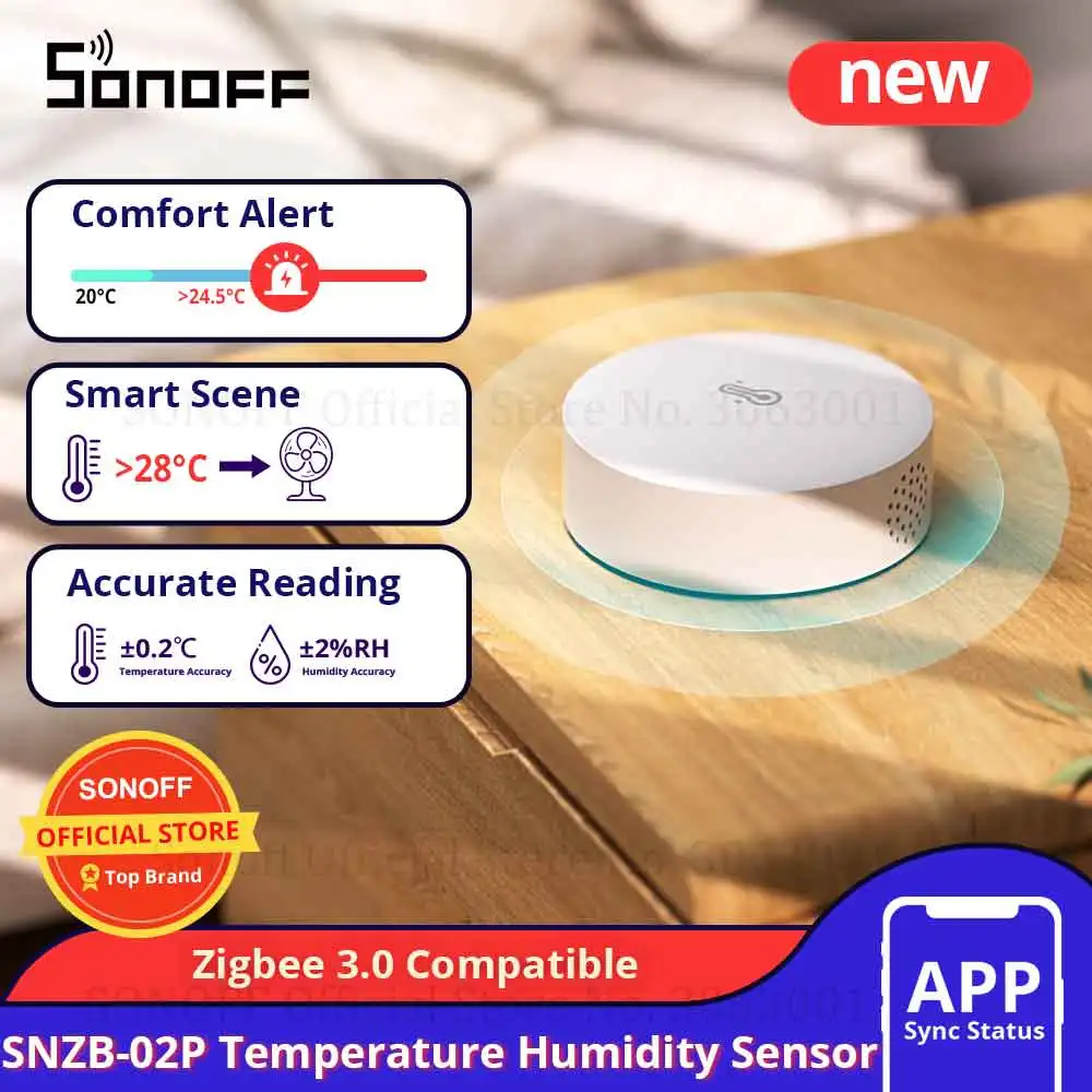 SONOFF SNZB-02P Zigbee Temperature and Humidity Sensor - Sonoff India