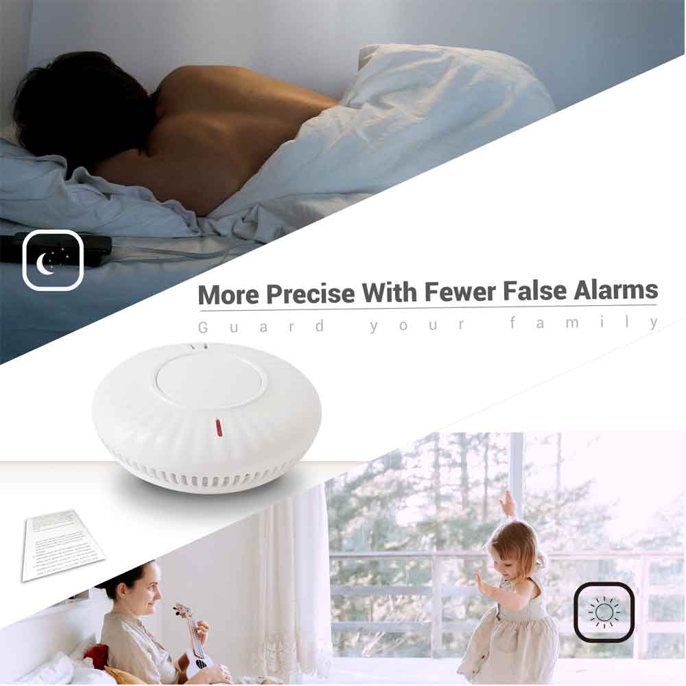 Photoelectric Standalone Smoke Alarms with 10 years built in battery EN14604 Smoke detector ...