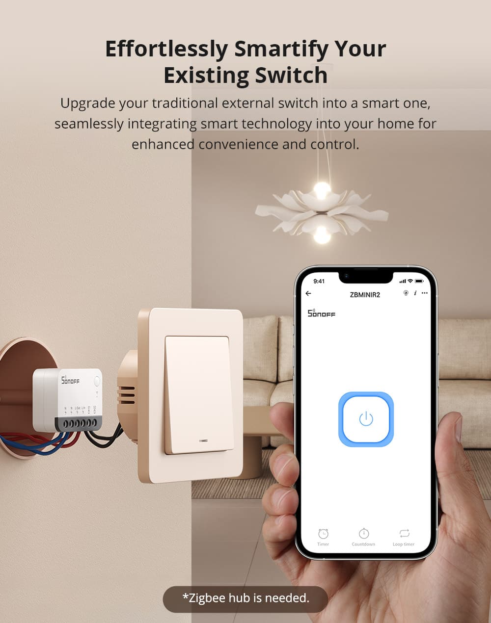 SONOFF ZBMINIR2 WiFi Switch Smart Timer Module 10A 2 Way Switch Support ...