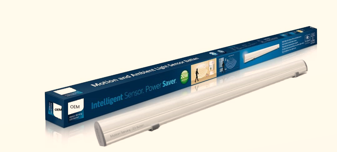 Motion Sensor 20W Led Tubelight for Lobby,Basement Apartment | Motion ...